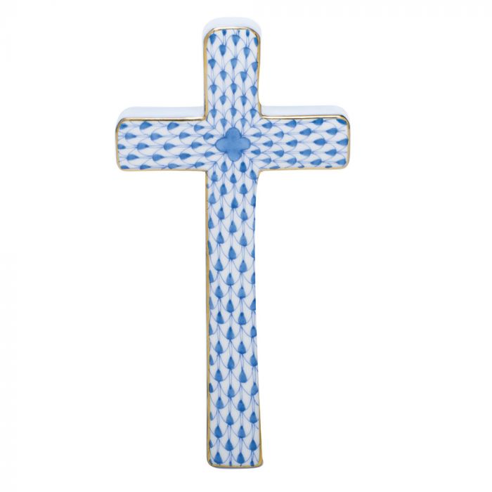 Herend Decorative Cross - Blue – Haley Reynolds Home