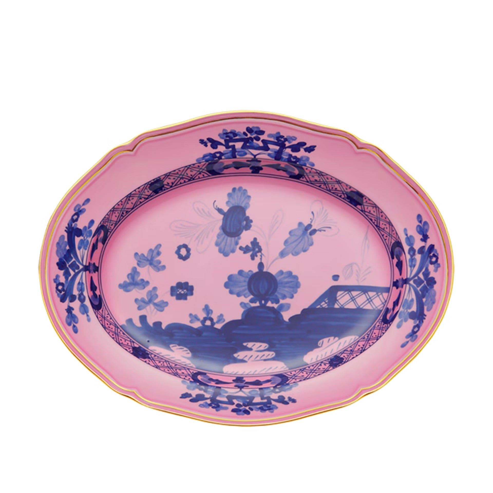 Ginori Oriente Italiano Oval Flat Platter - Azalea – Haley Reynolds Home